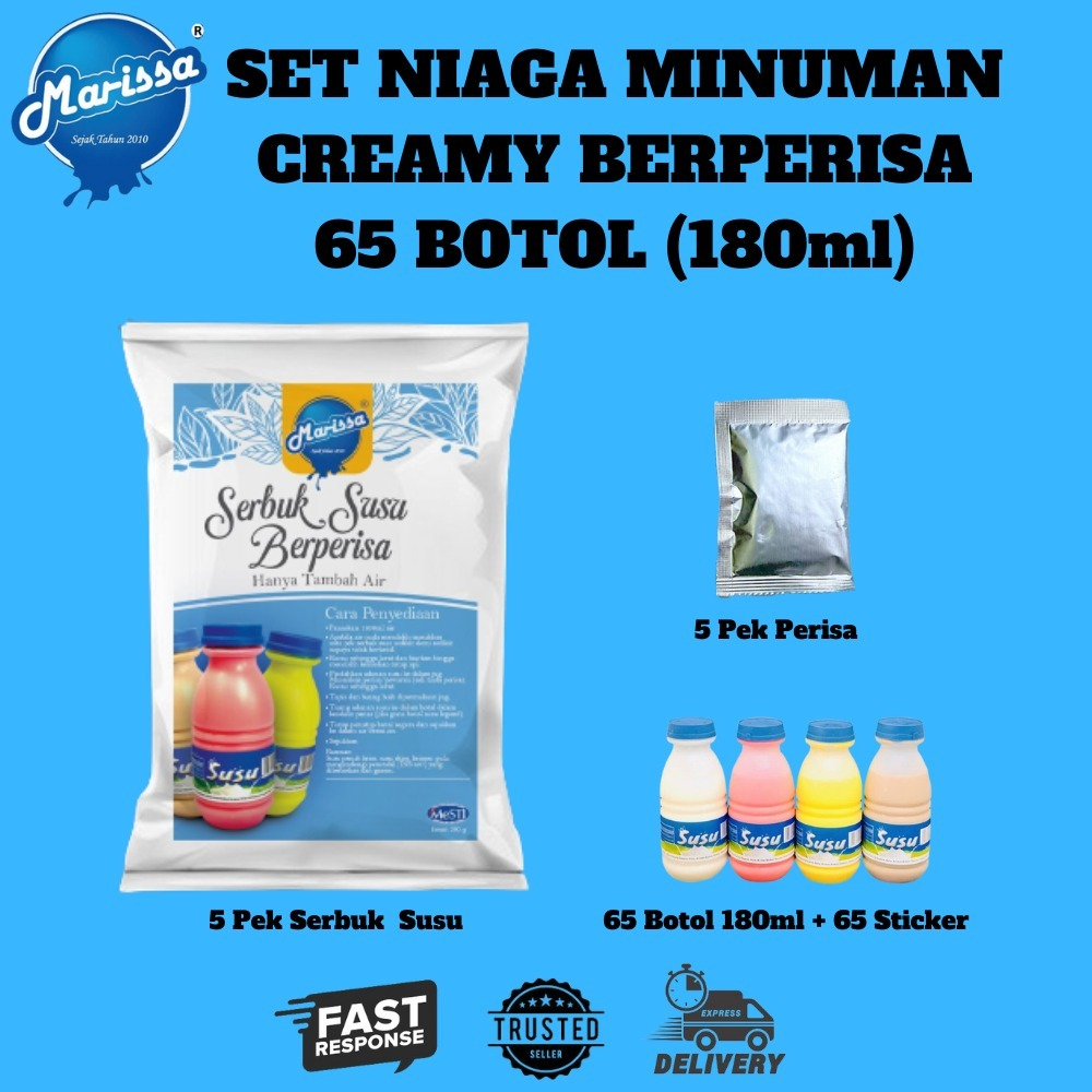 Set Niaga Minuman Creamy Berperisa Marissa 180ml (65 botol) | Shopee ...