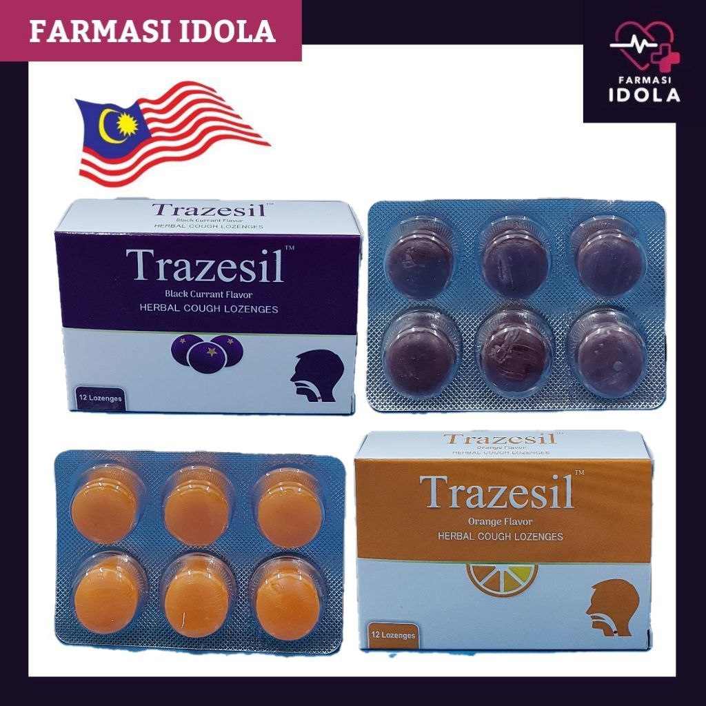 Trazesil Herbal Cough Lozenges 12's | Shopee Malaysia