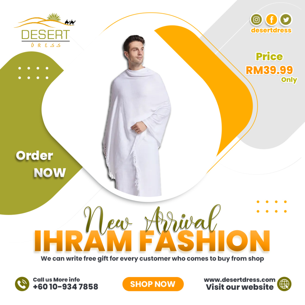 2 PIECE Adults KAIN IHRAM SUPER FIBER HAJI DAN UMRAH DEWASA Ehram ...