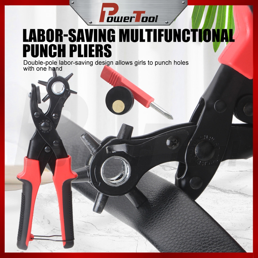 Revolving Punch Plier Kit belt puncher Professional Belt Hole Puncher ...
