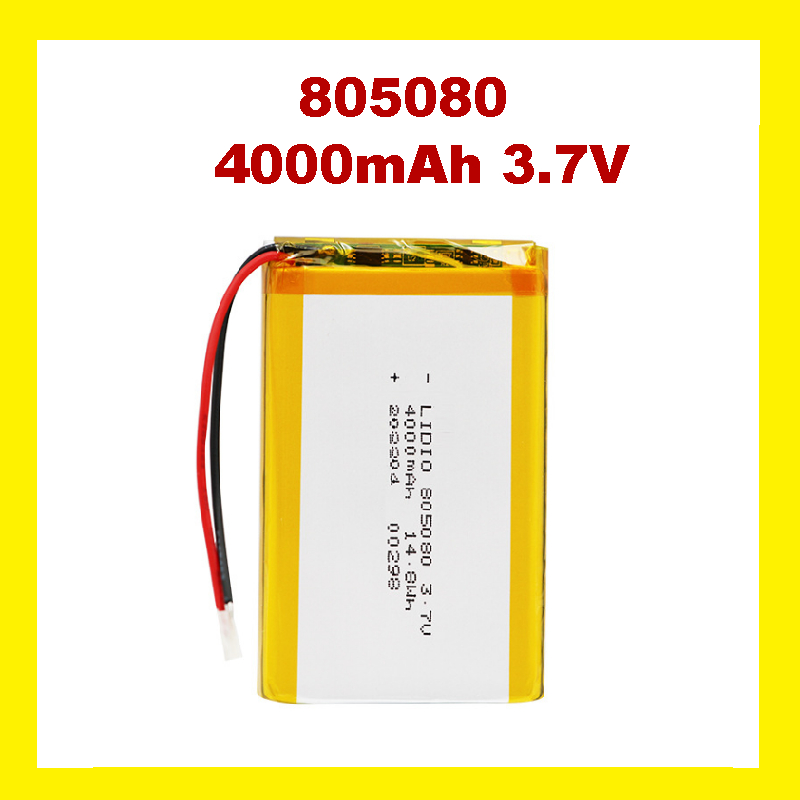 805080 Lithium Polymer Li-Po li ion Rechargeable Battery 3.7V4000mAh ...