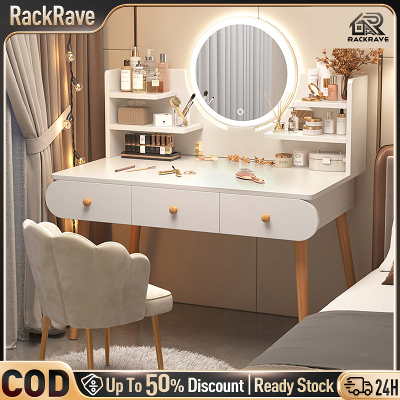 RR-Dressing Table With LED Mirror/With Drawer Storage Cabinet Multi ...