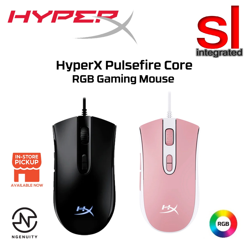 HyperX Pulsefire Core RGB Gaming Mouse (Black/Pink) | Shopee Malaysia