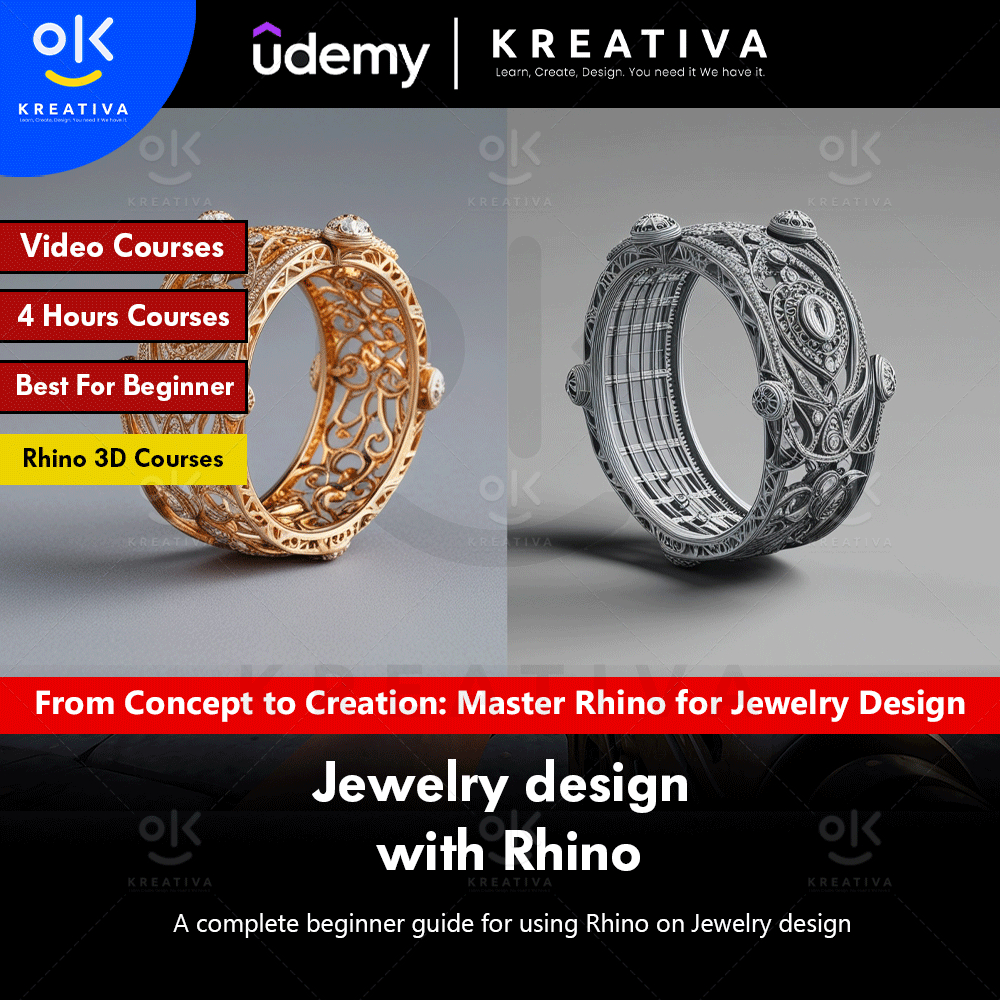 Rhino Video Course-Jewelry design with Rhino | learn Rhino | Rhino ...