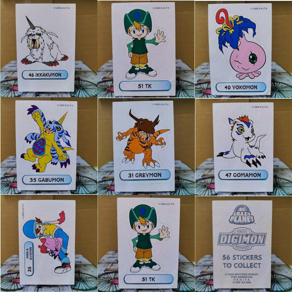Digimon digital monsters Vintage card old Stickers crazy planet year ...