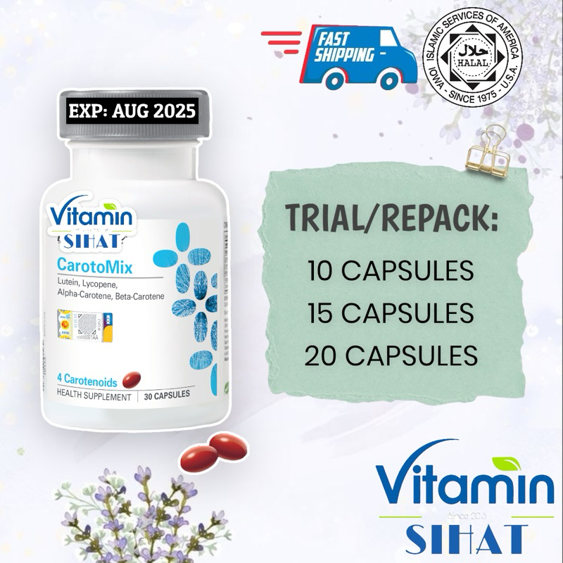 Shaklee Carotomix | Trial/Repack | CAROTOMAX VITAMIN A MATA | Shopee ...