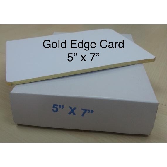 Gold Edge Card / Kad Jemputan Bersalut Emas / Invitation Card / 5"x7 ...