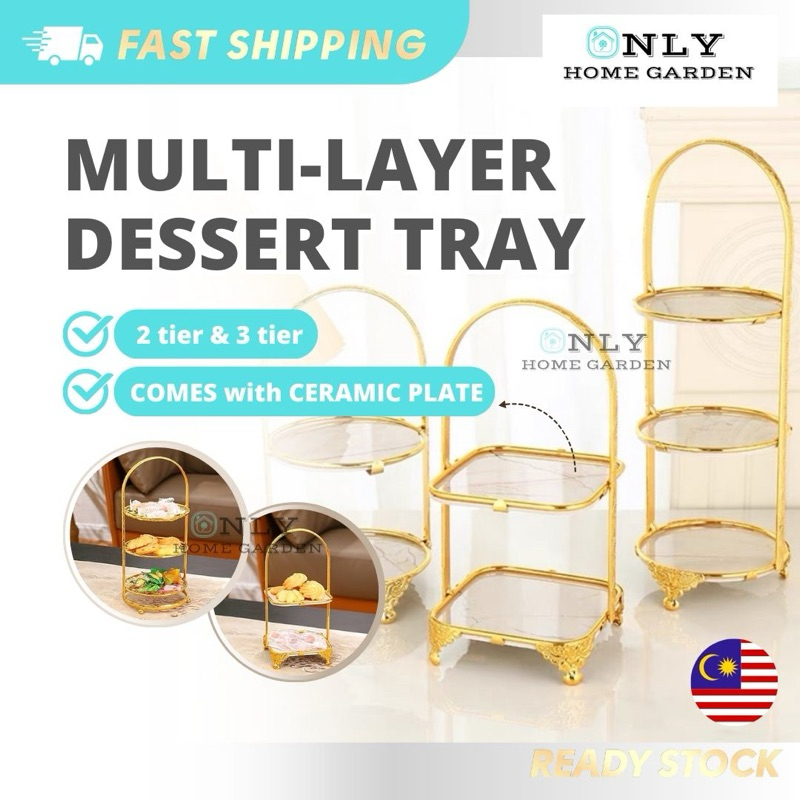 OnlyHomeGarden🔥FREE GIFT🔥Multi-Layer 3 Tier 2 Tier Dessert Tray 3 Layer ...