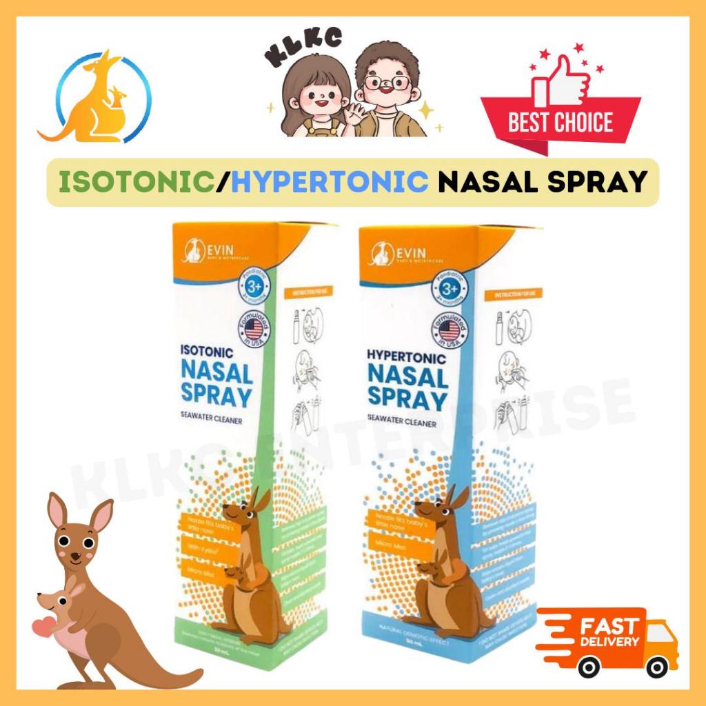 [MDA APPROVED] EVIN Nasal Spray ISOTONIC/HYPERTONIC 50ML (Isotonic 0.9% ...