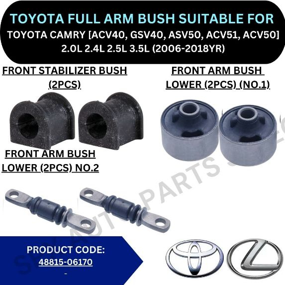 KNUCKLE, LOWER ARM, REAR ARM, STABILIZER BUSH (FULL SET) FOR TOYOTA ...