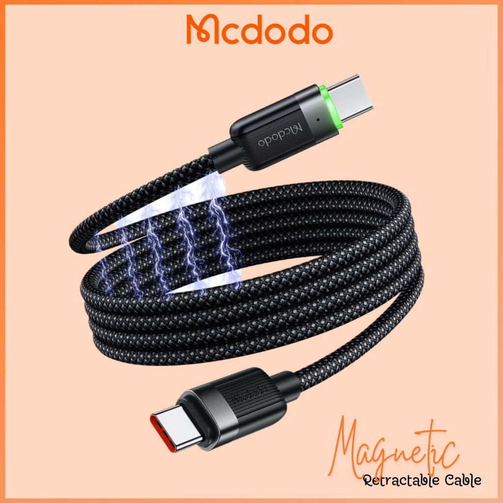 【Mcdodo】Mcdodo Magnetic Cord Cable Type-C 60W USB-C to USB-C PD Cable ...