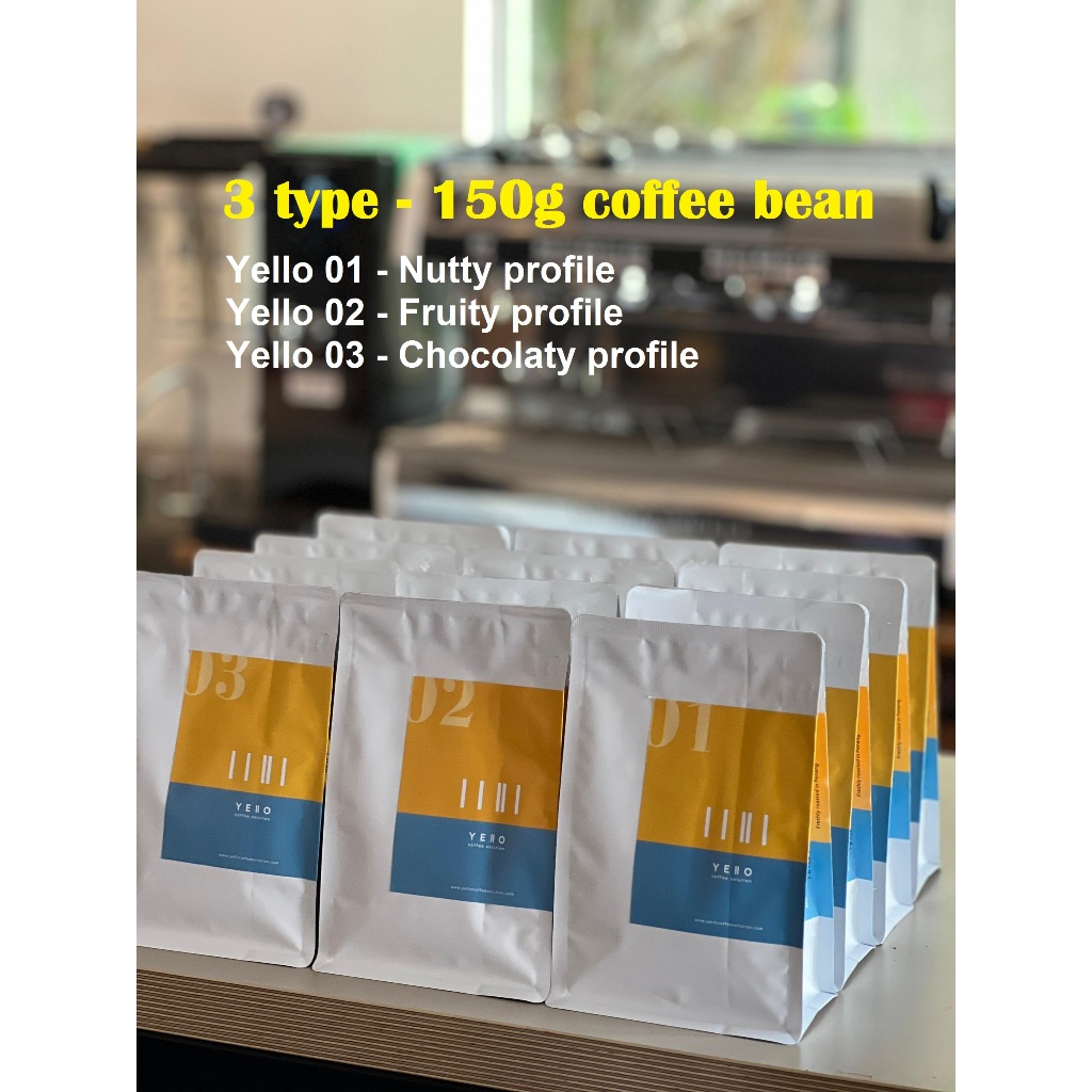 3pack 150g different profile coffee bean in a BOX. ESPRESSO BASED. 100% Arabica Coffee Bean ...