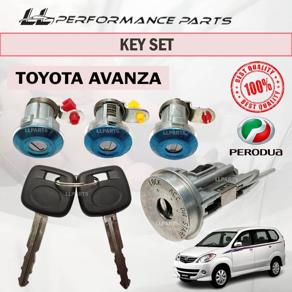 Toyota Avanza 2003-2011 Starter switch Key Set Remote Car Kunci Kereta ...