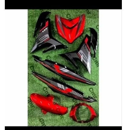 Y15 V1 V2 EXCITER RC MERAH HITAM COVER SET TAMPAL SIAP STICKEF | Shopee ...
