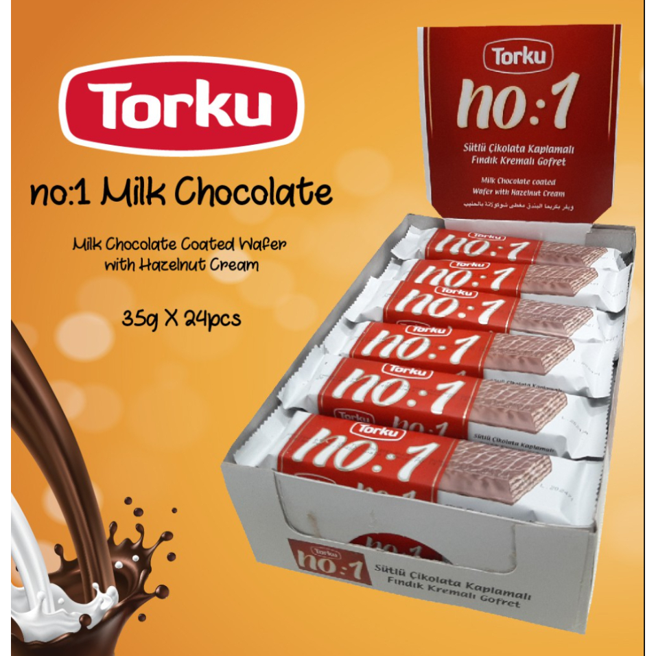 Milky Chocolate Coated Wafer with Hazelnut Cream 35g x24pcs | Shopee ...
