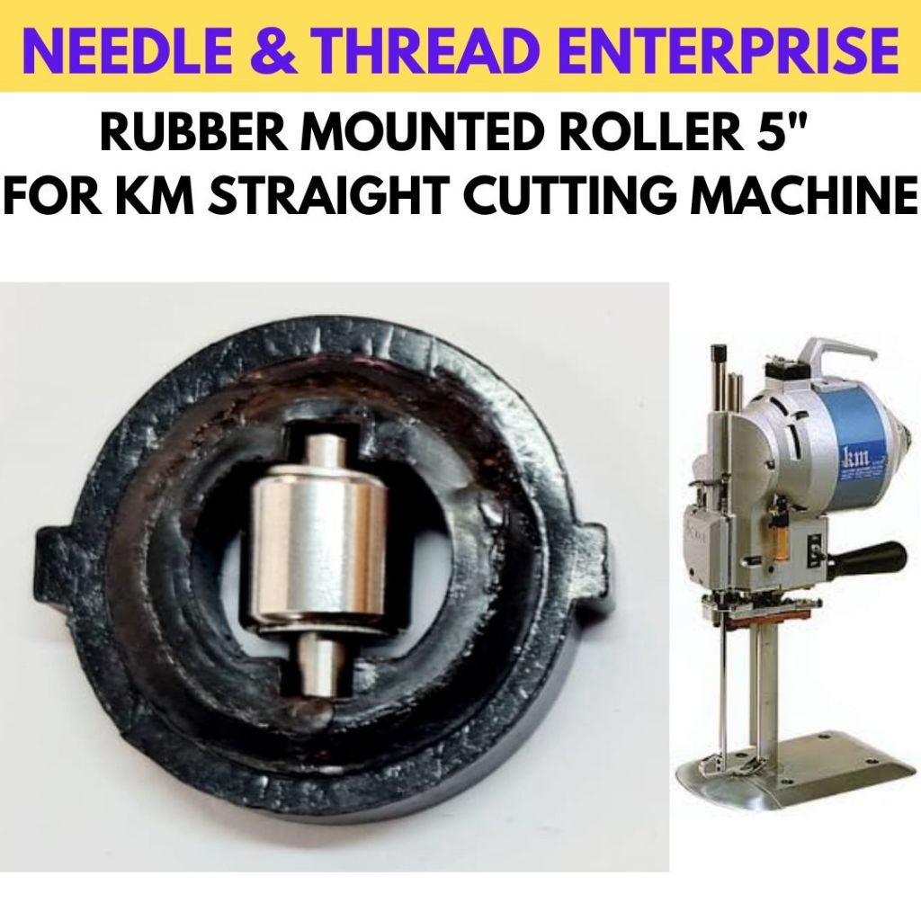 RUBBER MOUNTED ROLLER 5" FOR KM STRAIGHT CUTTING MACHINE /ROLLER ...
