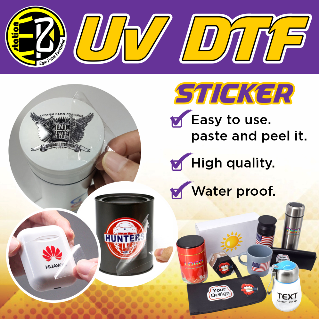 CUSTOM UV DTF STICKER SUITABLE FOR SOUVENIR AND PRODUCT IDENTITY ...