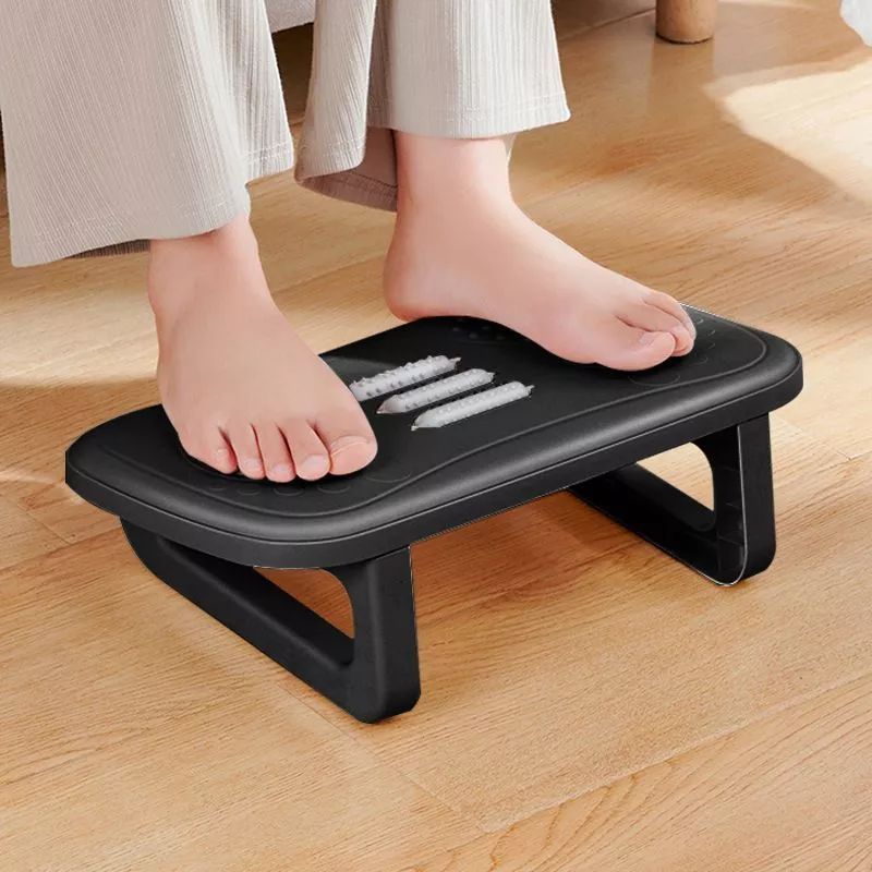 Ergonomic Foot Stool with Massage Roller Non Slip Rest Stool Under ...