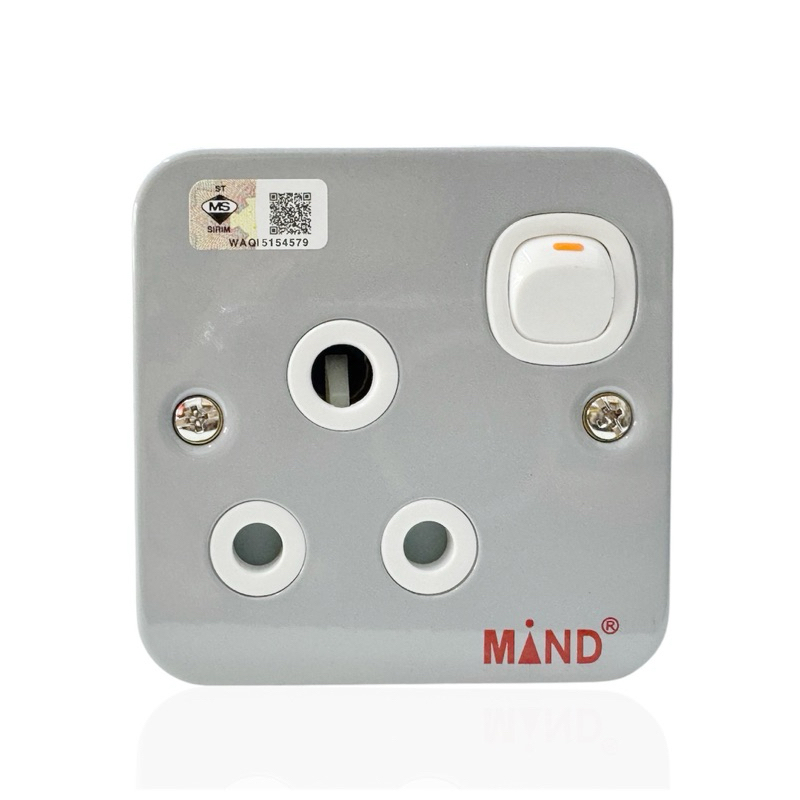 MIND 15A SWITCH SOCKET METAL / METAL CLAD SIRIM APPROVED | Shopee Malaysia