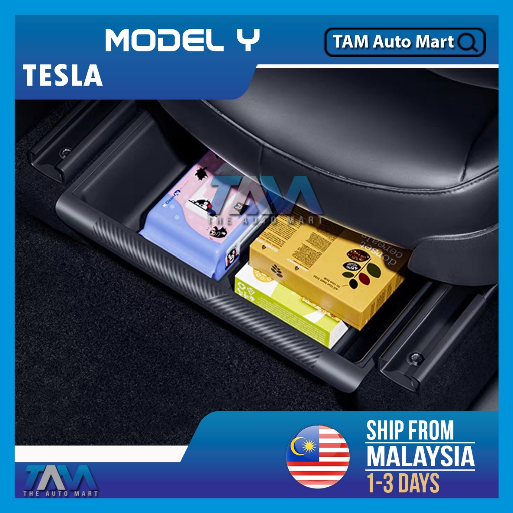 Tam Auto Mart TPE Under Seat Hidden Storage Box Organizer Tray Interior ...