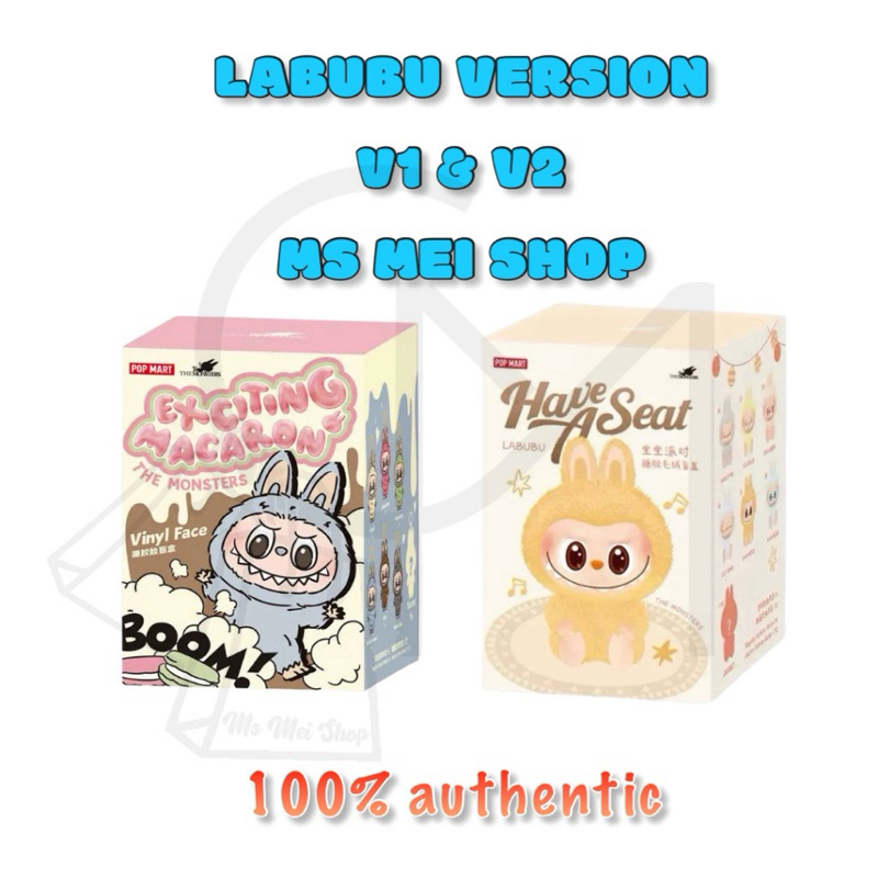 LABUBU V1 V2 THE MONSTERS - Tasty Macarons Vinyl Face Blind Box 💯 ...