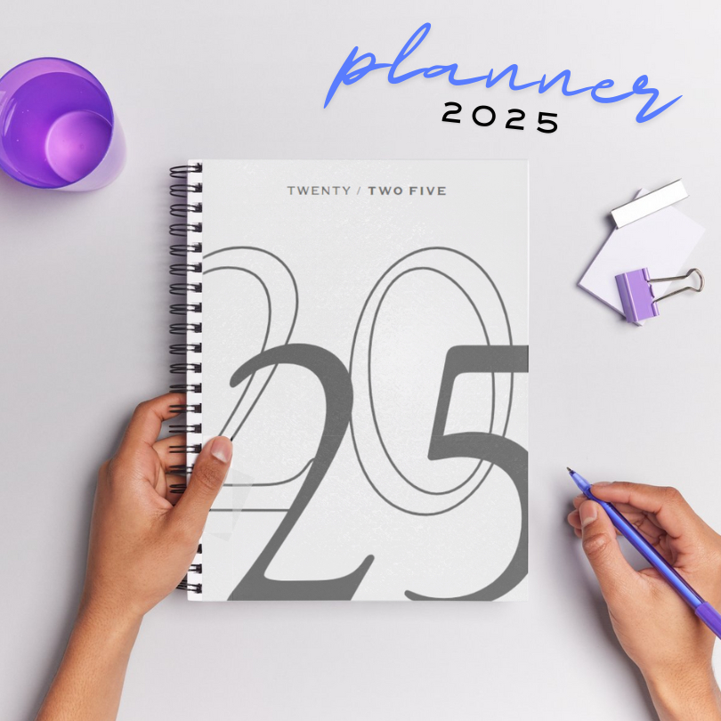 Planner 2025 Monochrome Minimal Tracker Journal Monthly Weekly Reminder ...
