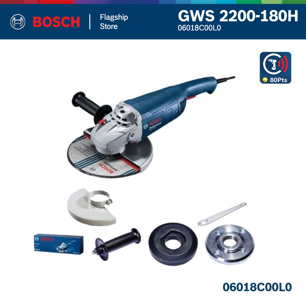 BOSCH GWS 2200-180H Professional Large Angle Grinder - 06018C00L0 ...