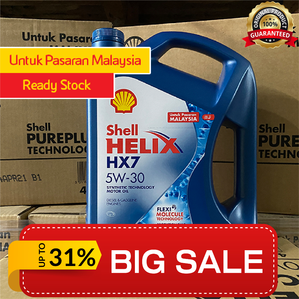 Shell Helix HX7 5W-30 Semi Synthetic Engine Oil (4L) | Shopee Malaysia