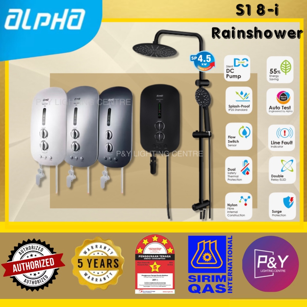 ALPHA SMART 18i Shower Water Heater INSTANT WITH DC PUMP | Shopee Malaysia