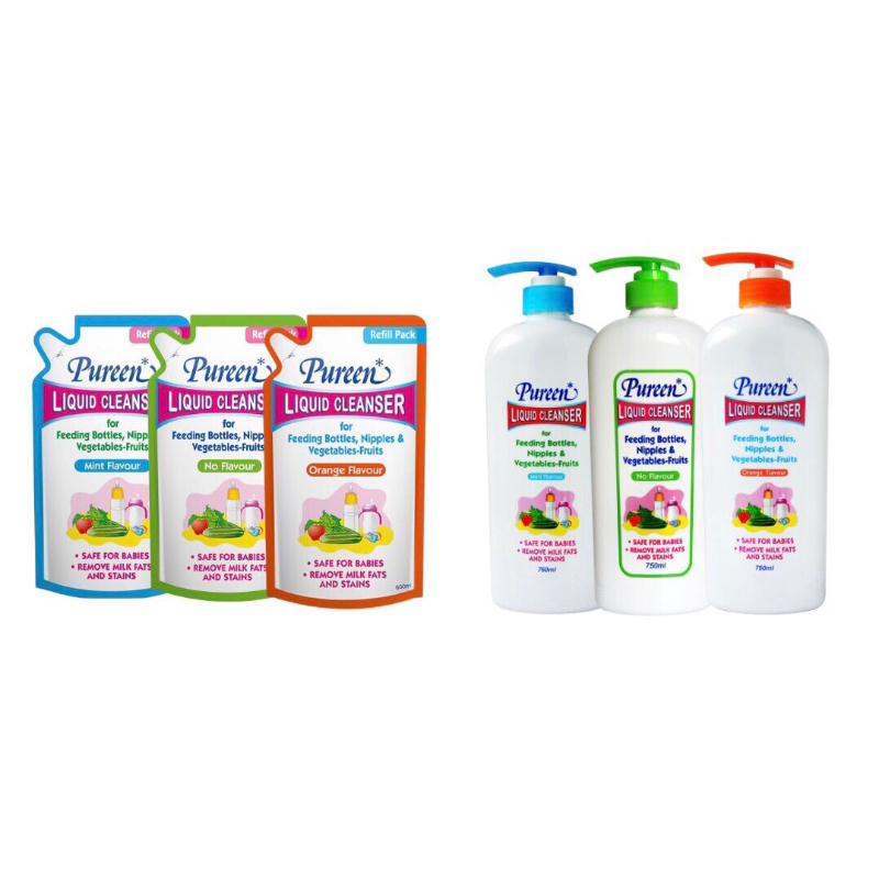 Pureen liquid cleanser 600ml (refill pack)/ 750ml (bottle) | Shopee ...