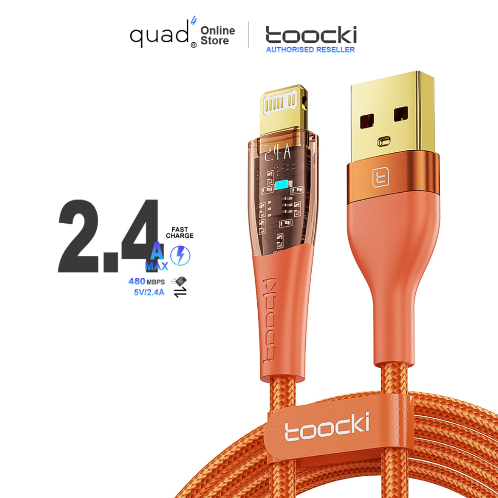 Toocki USB to iP Fast Charging Cable Crystal Shine JY Series iP Devices ...