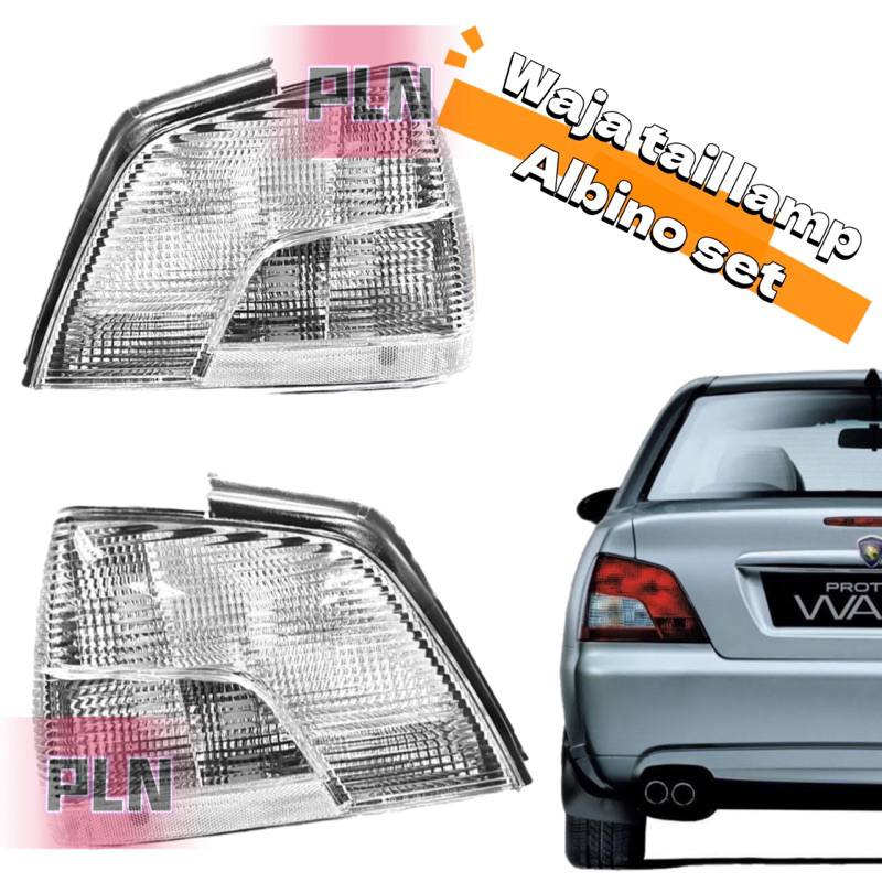 WAJA TAIL LAMP ALBINO SET proton waja lampu belakang putih white ...