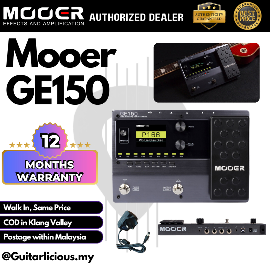 Mooer GE150 Multi-Effects Guitar Pedal ( GE-150 / GE 150 ) with wah ...