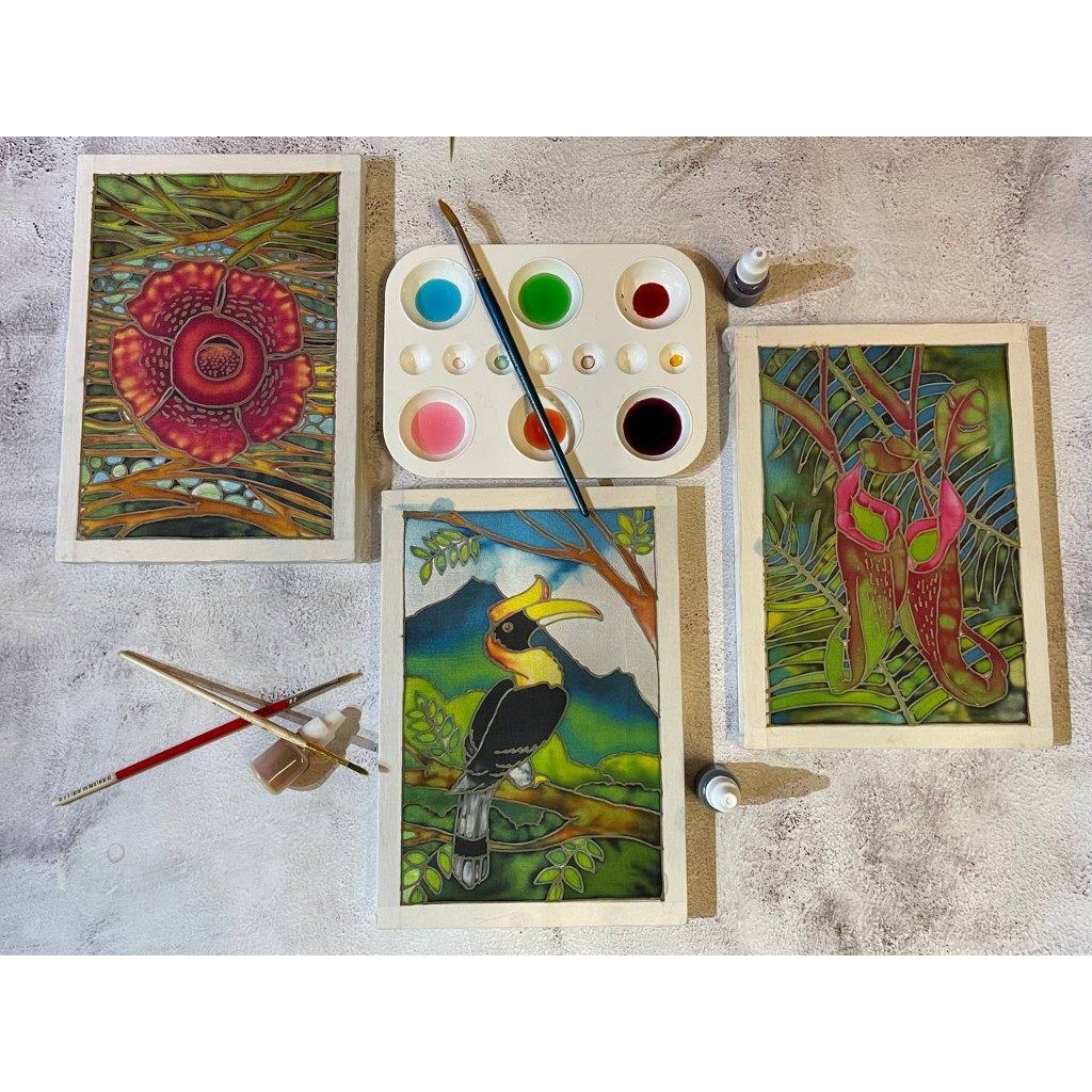 Silk Batik DIY Painting Kit - Hornbill (Sarawak Design) | Shopee Malaysia