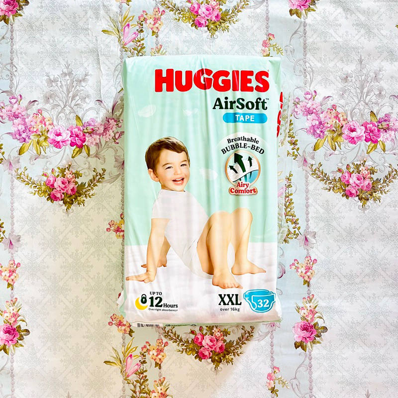 Huggies AirSoft Pants / Tape Super Jumbo Pack M56/L44/XL38/XXL32 (Pants ...