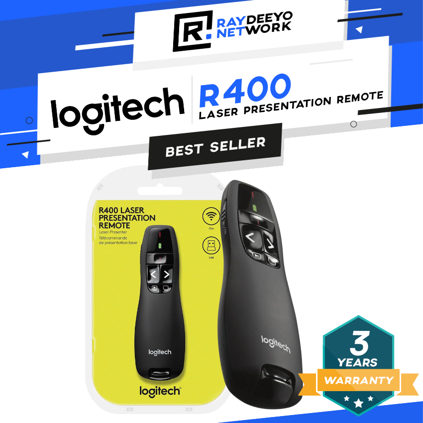 Logitech R400 / R800 Wireless Presenter Laser Presentation Remote ...