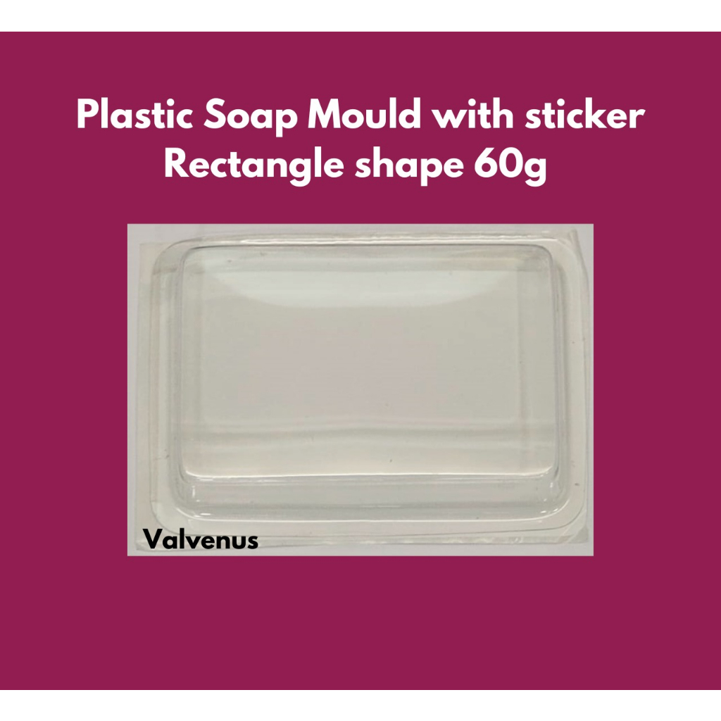 (50pcs/Bag) Rectangle shape 60g plastic soap mold container with ...