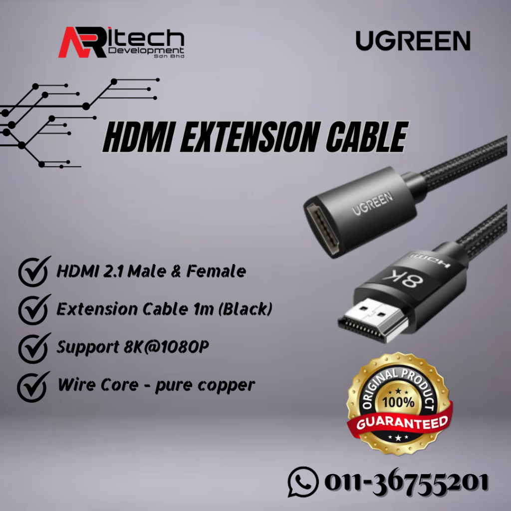 UGREEN HDMI EXTENSION CABLE HD151 | Shopee Malaysia