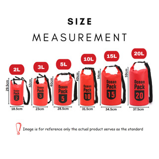 Waterproof Dry Bag 2L 3L 5L 10L 15L 20L Extra Thick PVC Large Capacity Gym Diving Travel Outdoor ...