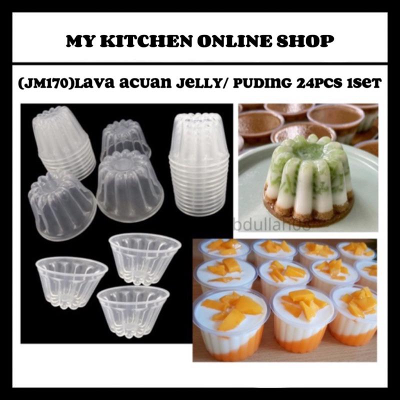 LAVA(JM170)24pcs pack/Mini Puding Mould/acuan kek/acuan puding/Mini ...