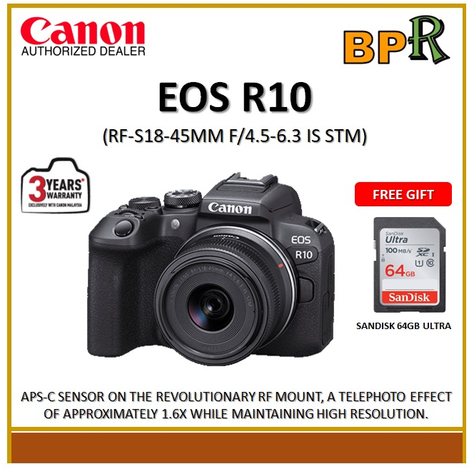 Canon EOS R10 Mirrorless Camera with (Body) (18-45mm / 18-150mm ...