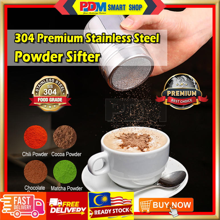 PDM 304 Stainless Steel Chocolate Shaker Cocoa Powder Sifter Coffee ...