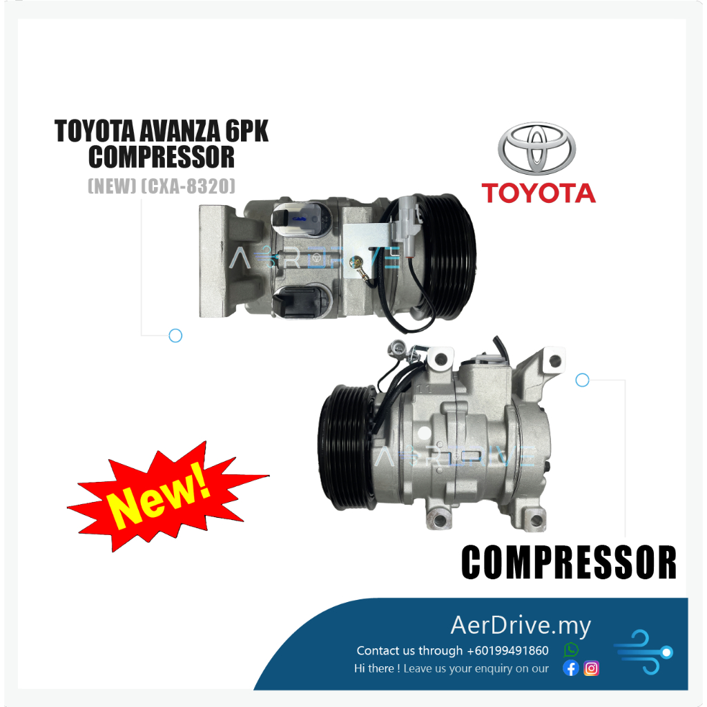 TOYOTA AVANZA 6PK Compressor (NEW) (CXA-8320) | Shopee Malaysia