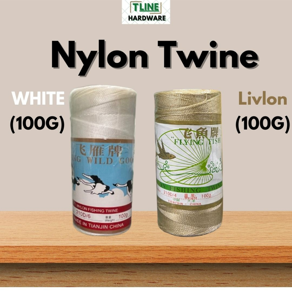 White,Livlon-(100G) Benang Nylon-Nylon Fishing Twine/Jahit Tapak Kasut ...