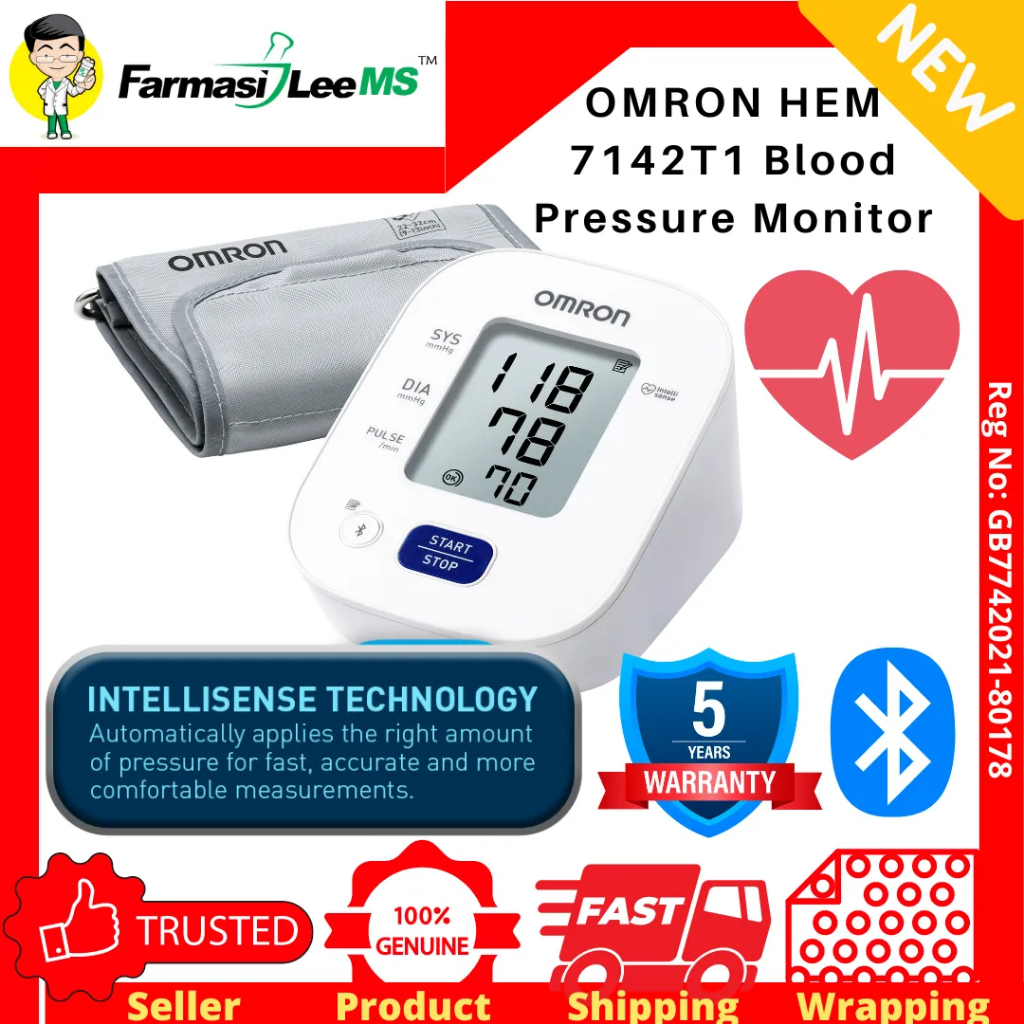 Omron HEM 7142T1 Blood Pressure Monitor HEM-7142T1 (5 years warranty ...