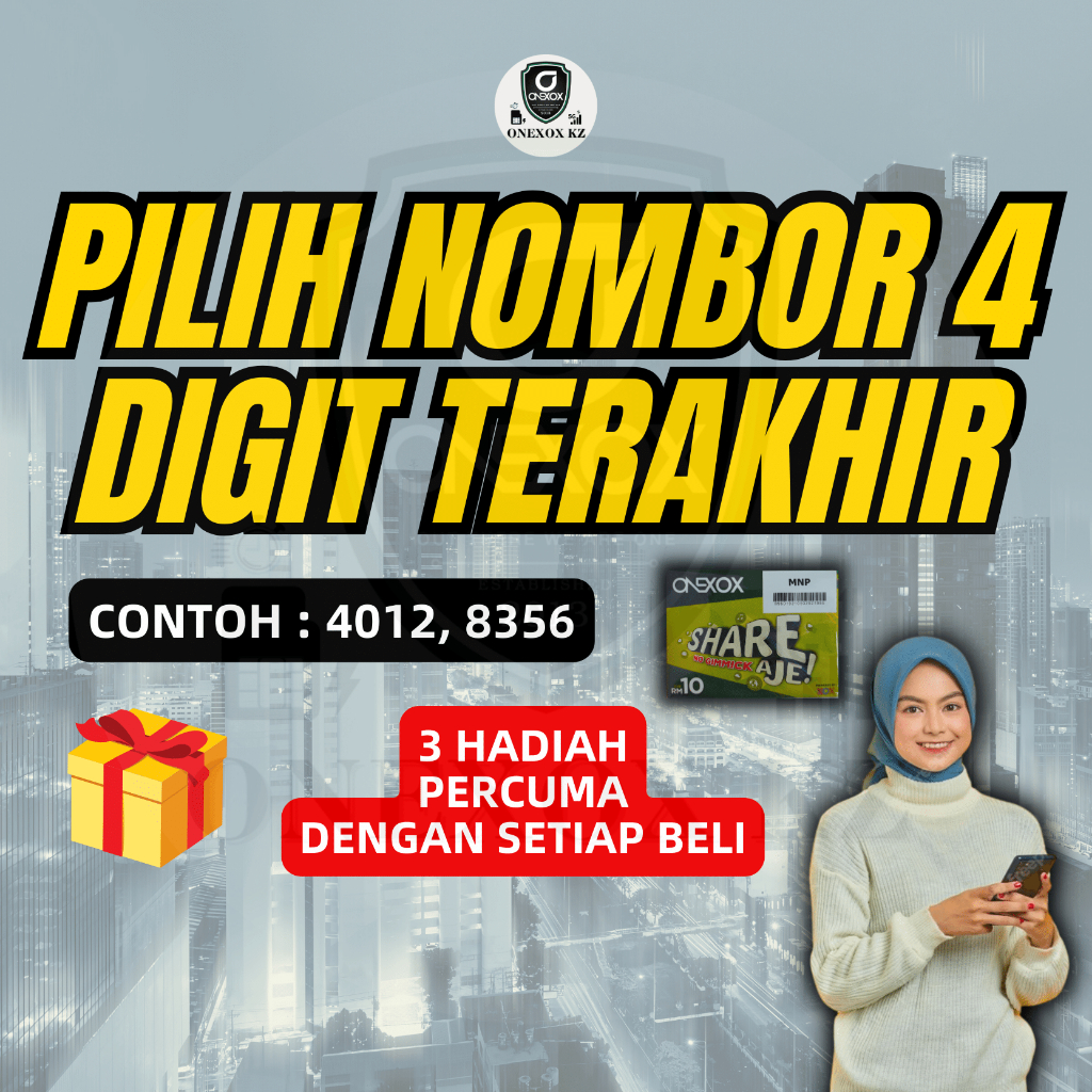 Onexox Simcard Xox Sim Card Number Boleh Pilih Nombor 4 Digit Terakhir ...