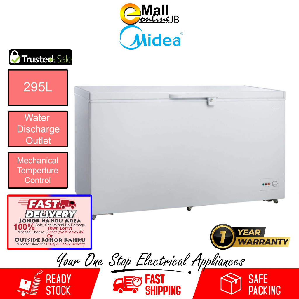 Midea Chest Freezer (390L) WD-300W WD-300W Eco Friendly R600a ...