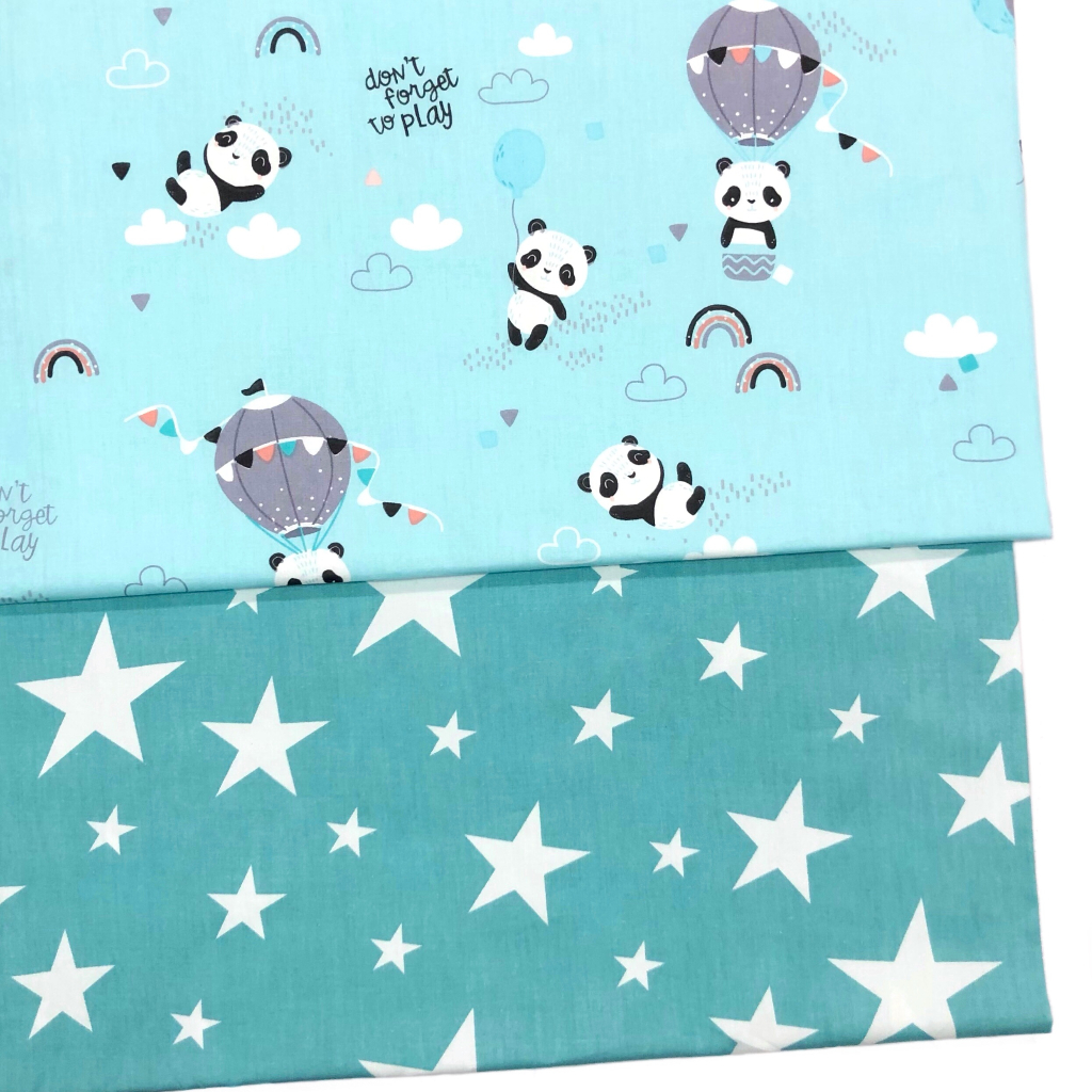 Kain Comb Cotton Corak Panda 🐼 Comel (Bidang 60") / Playful Panda ...