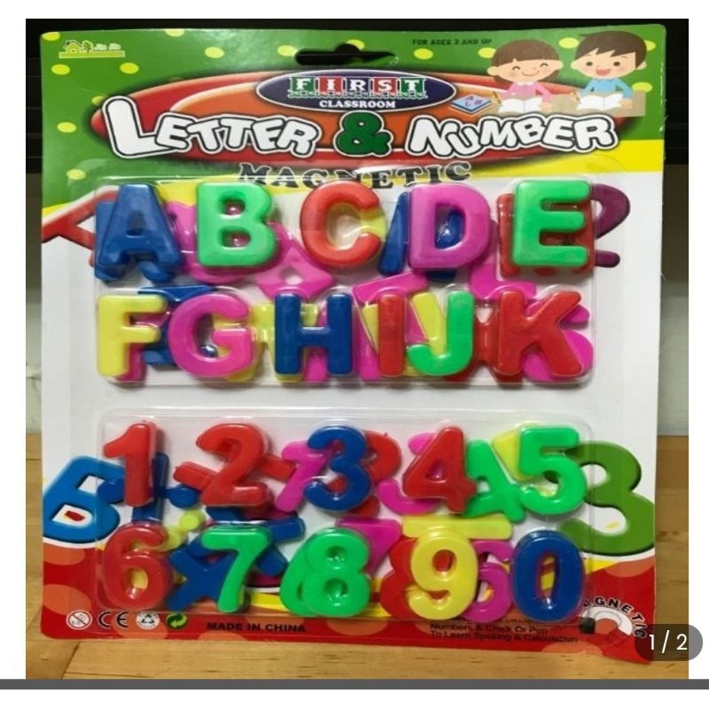 MAGNETIC ALPHABET LETTER & NUMBER REFRIGERATOR MAGNETS LEARNING ...
