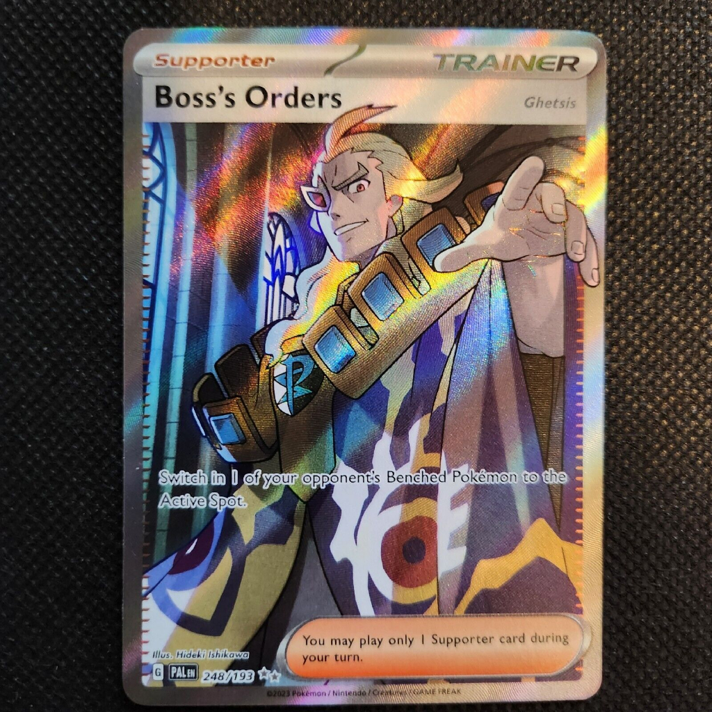 POKEMON BOSS'S ORDERS (GHETSIS) 248/193 RARE FULL ART - PALDEA EVOLVED ...